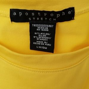 Apostrophe | Tops | Apostrophe Stretch Sunny Yellow Short Sleeve Tee ...